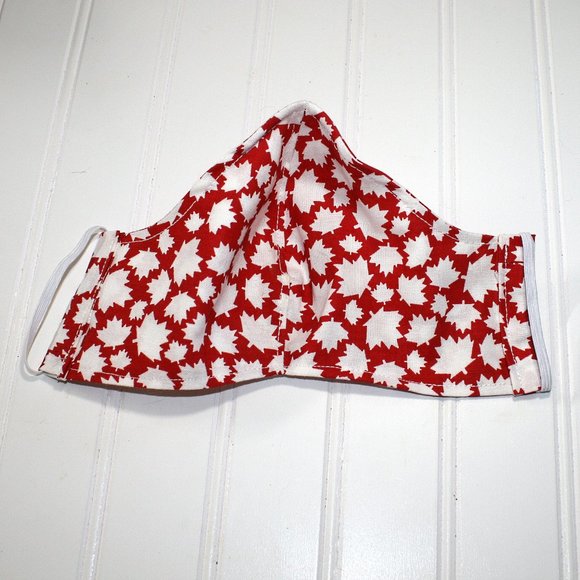 Hand Crafted | Accessories | Handmade Cloth Canada Maple Leaf Face Mask ...